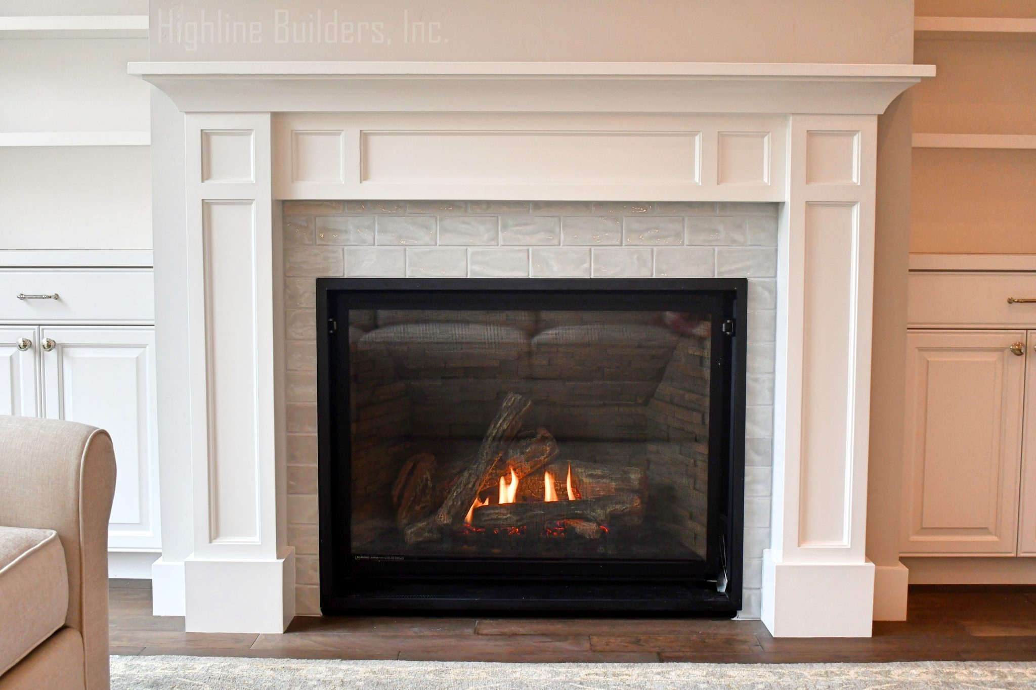 Fireplace-close up | Highline Builders, Inc.